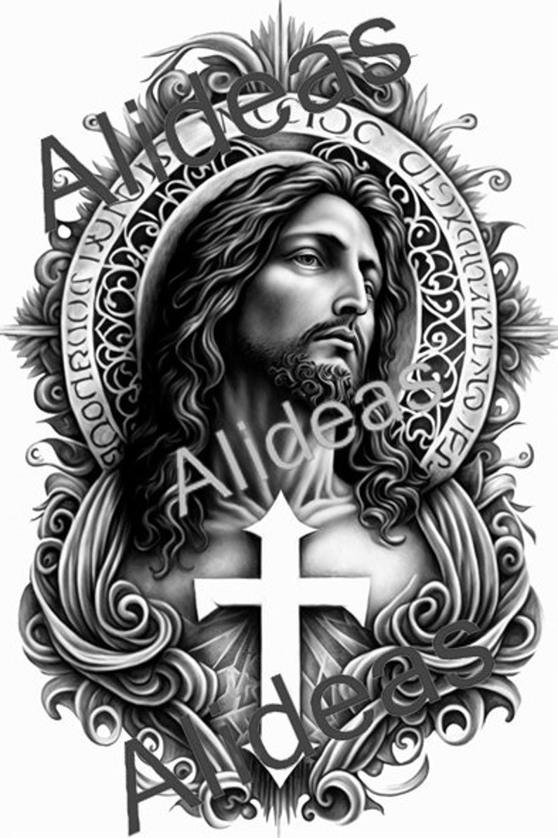 Jesus Christ Tattoo Design – Religious Tattoo Idea – Sacred Ink ...
