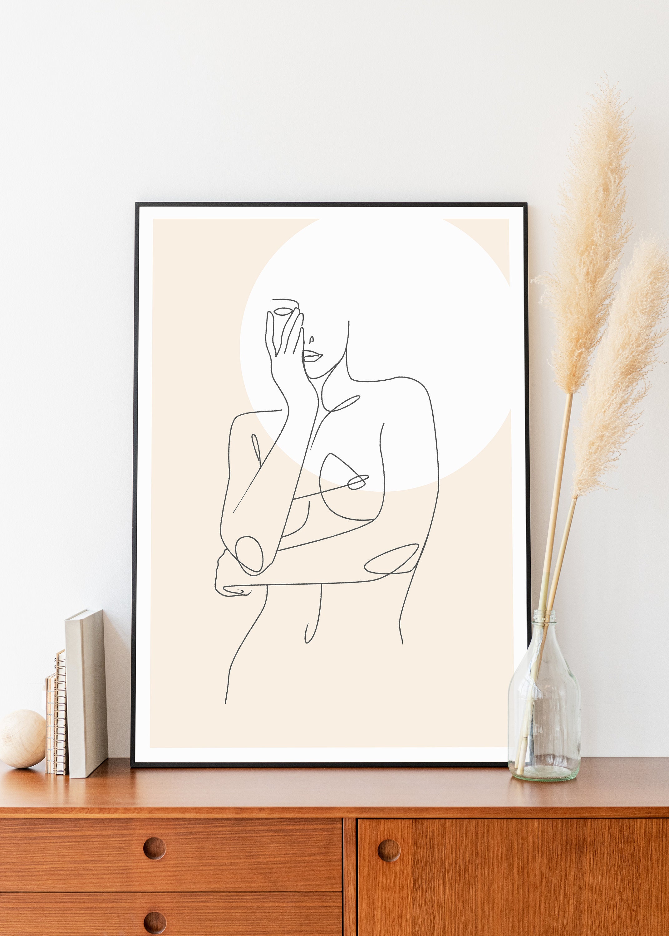 One Line Drawing Woman One Line Art Minimalist Wall Decor One Line Art ...