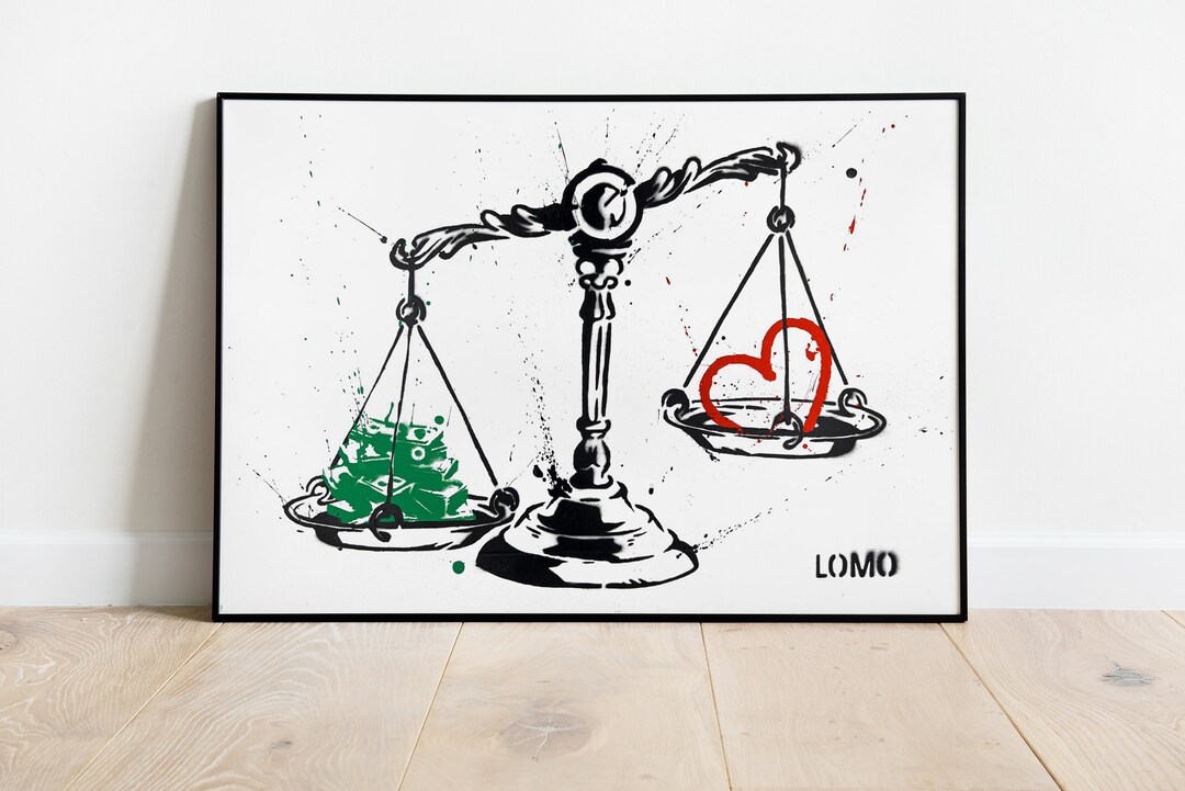 Scale of Life Limited Painting Graffiti Street Art Bedroom - Etsy