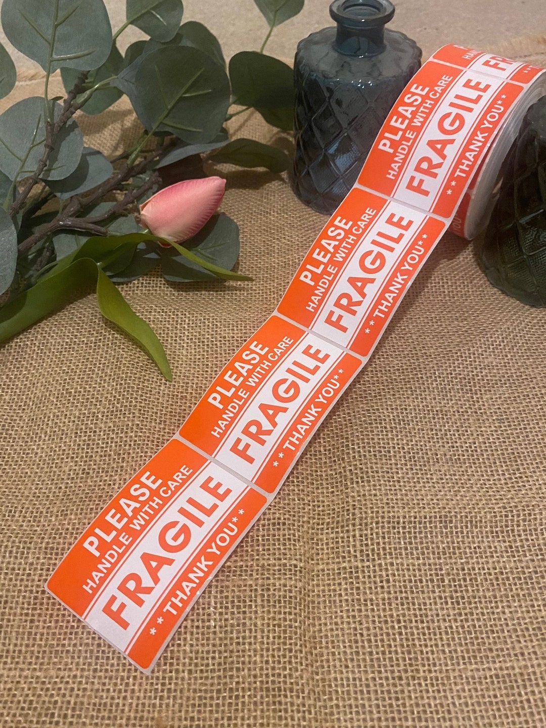 Pack of 20 Fragile Sticker Red Warning Label Fragile Shipping Label for ...