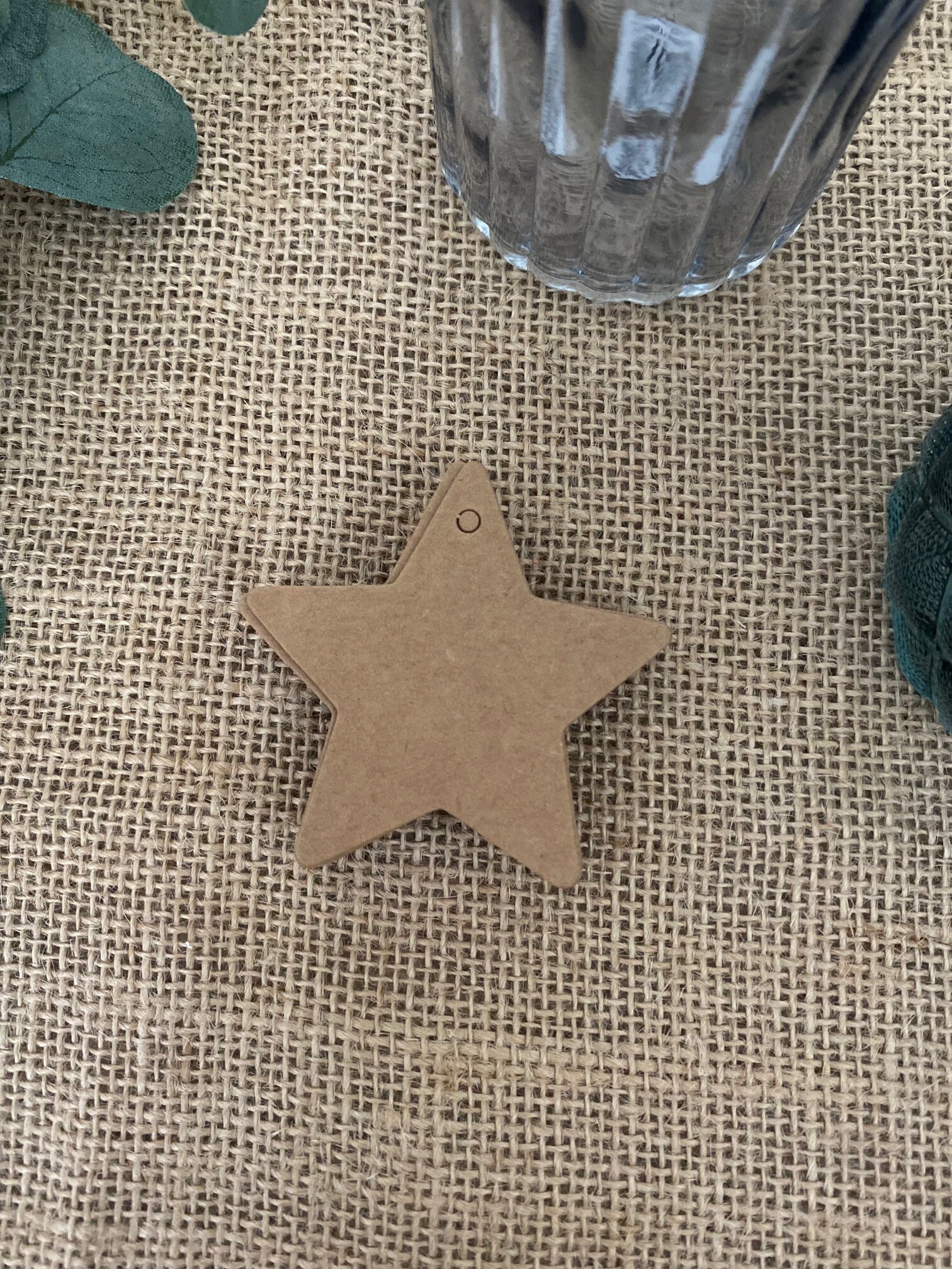 20 X Star Kraft Tags Brown Black White Star Tag, Celestial Christmas ...