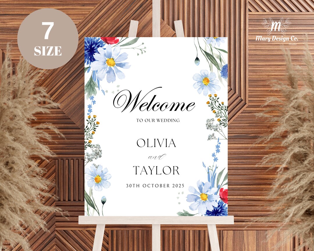 Wildflower Welcome Sign, Wildflower Wedding, Wildflower Sign, Boho ...