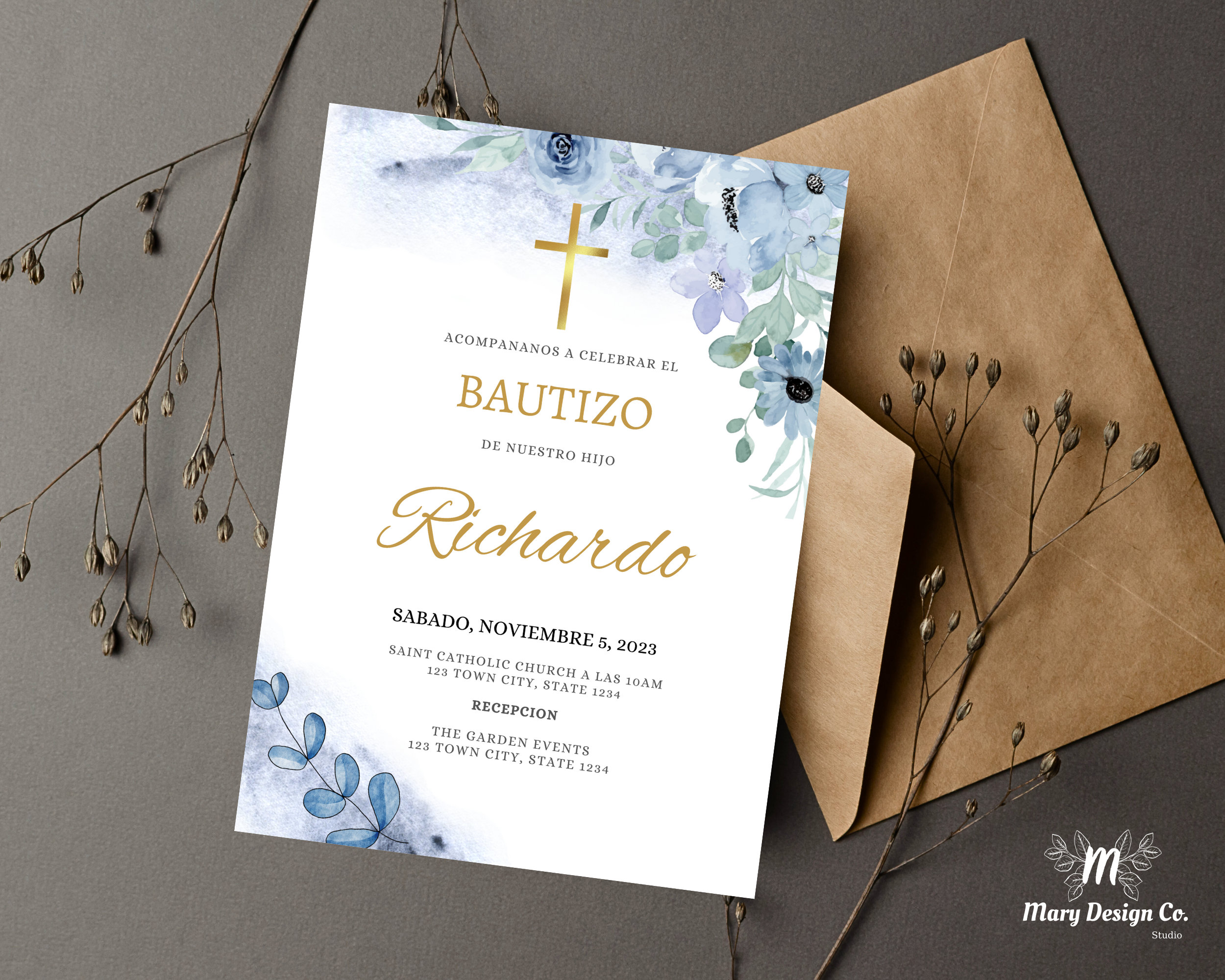 Bautizo Invitations Espanol, Invitacion De Bautizo, Bautizo Invitation ...