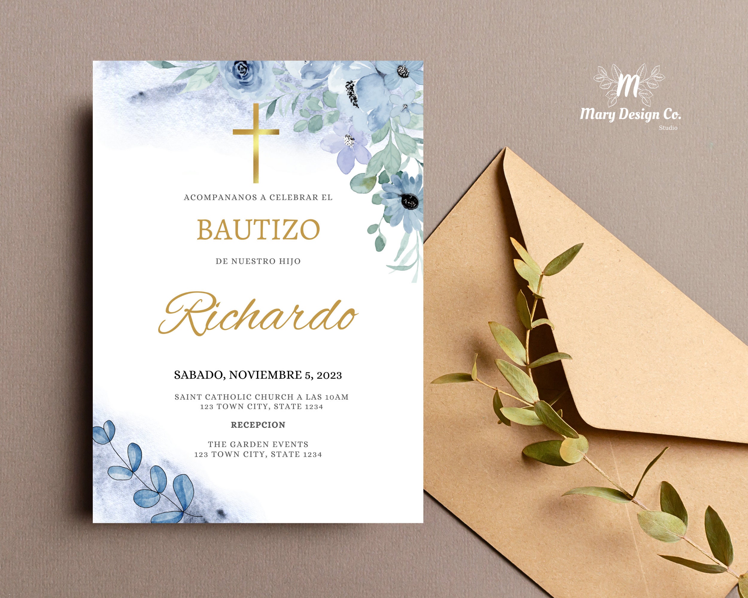 Bautizo Invitations Espanol, Invitacion De Bautizo, Bautizo Invitation ...