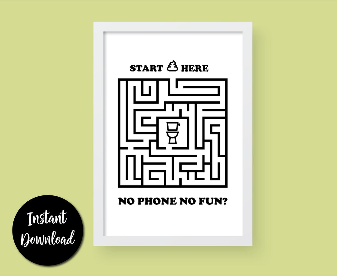 Forgot Your Phone? - Funny Toilet Riddle Poster, Toilet Quotes, Funny ...