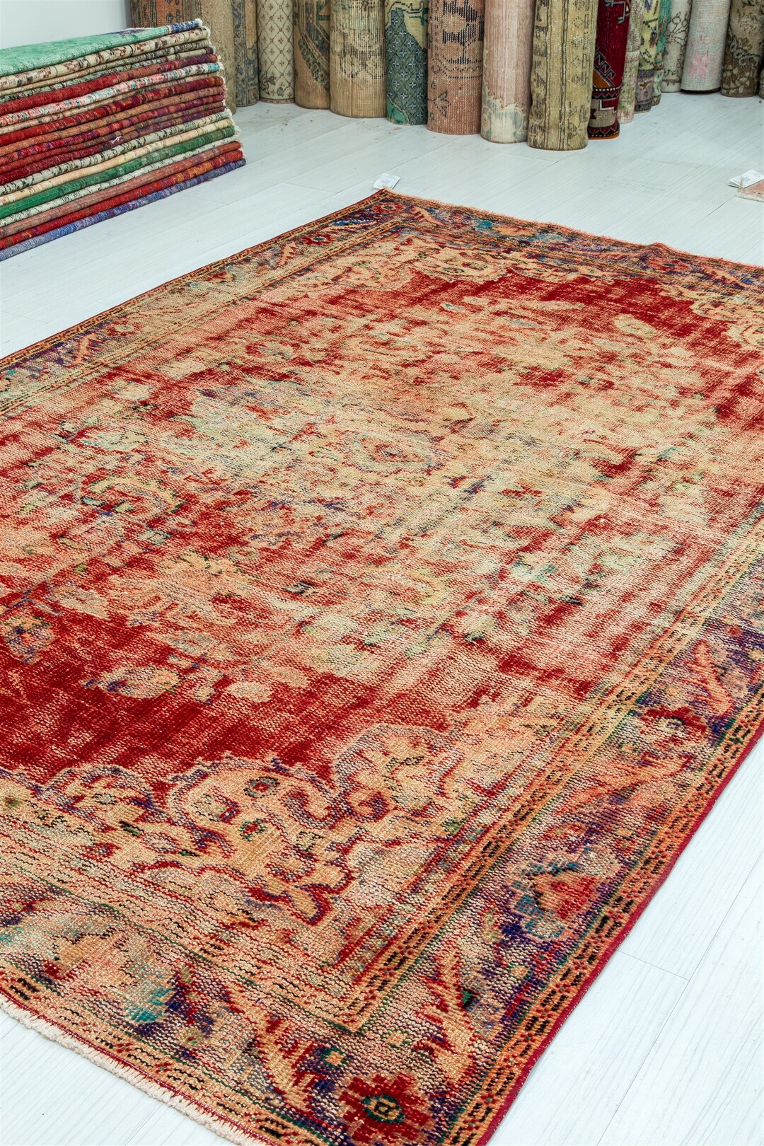 Persian Rug, Red Persian Rug, Antique Persian Rug, Vintage Persian Rug ...