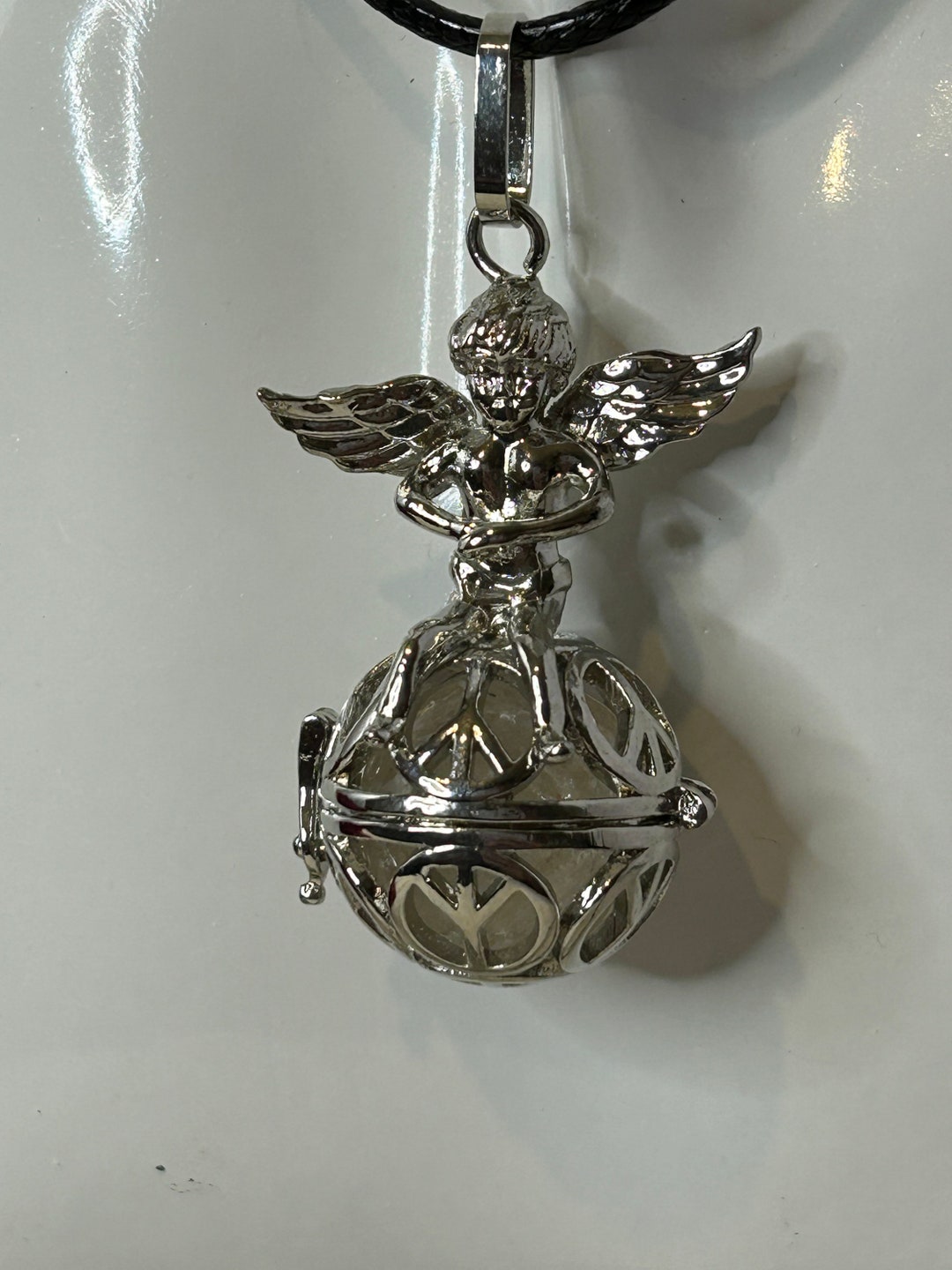 Angel Sphere Cage Necklace - Etsy