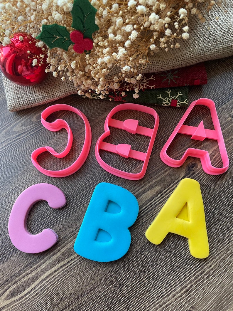 Alphabet Letters Cookie Cutter, Pastry Fondant Dough Biscuit - Etsy