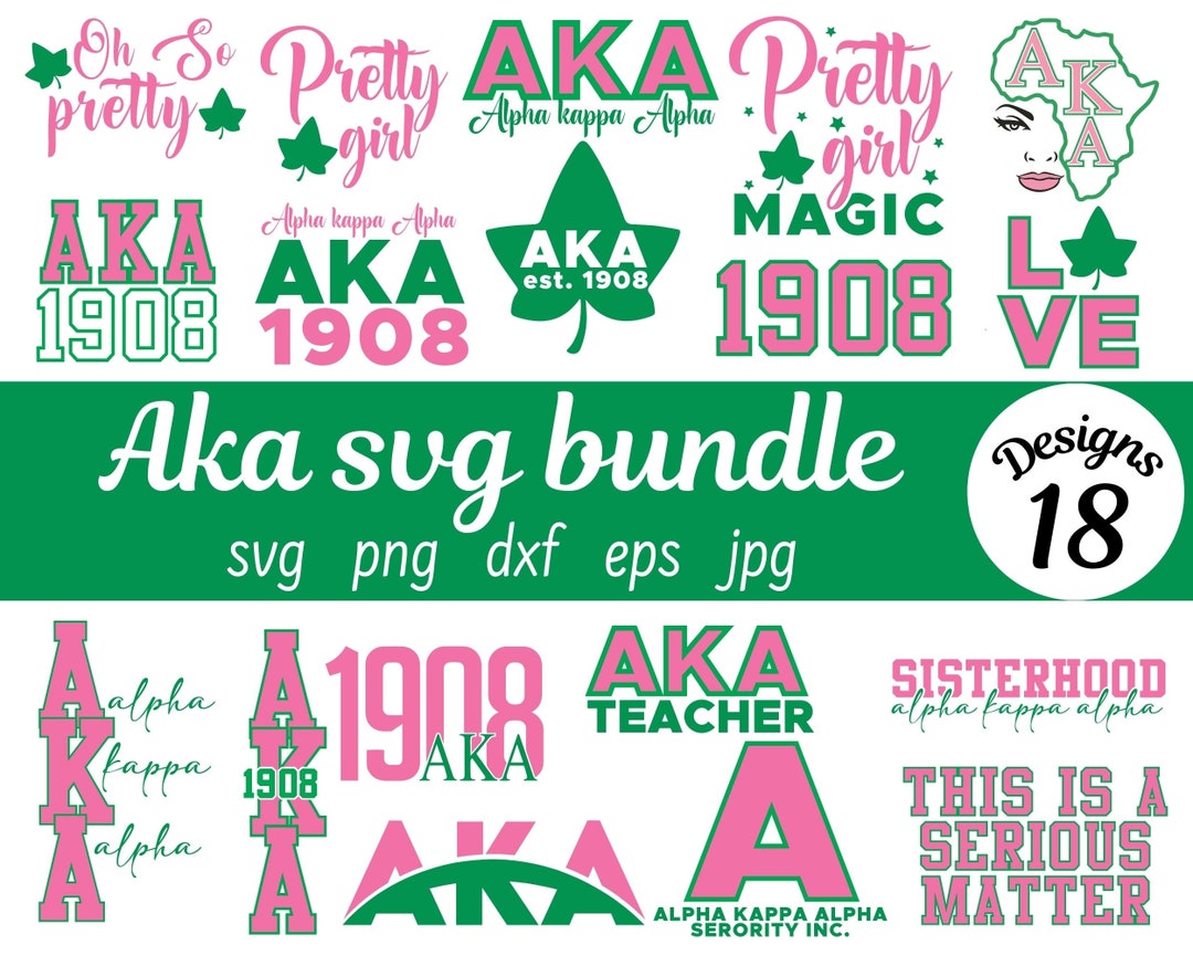 AKA New Alpha Kappa Alpha Sorority Svg Cut Files Large - Etsy Australia