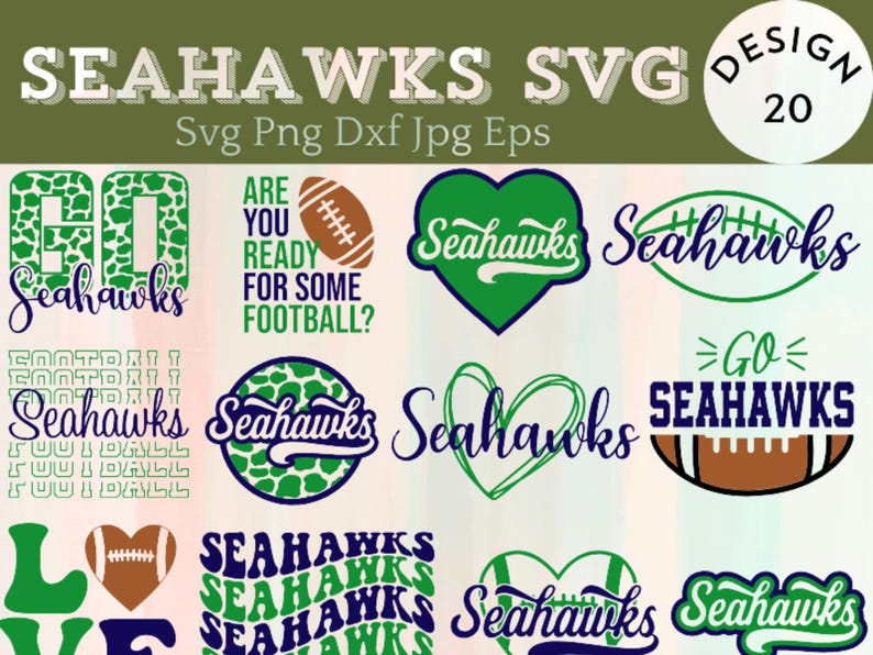 Seahawks SVG Bundle: Football Designs (digital Download) - Etsy
