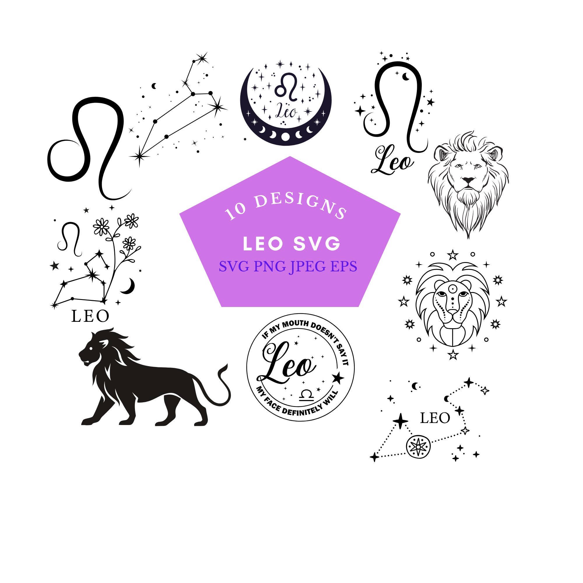 Leo Zodiac Svg Zodiac Svg Zodiac Leo Sign Svg Horoscope - Etsy
