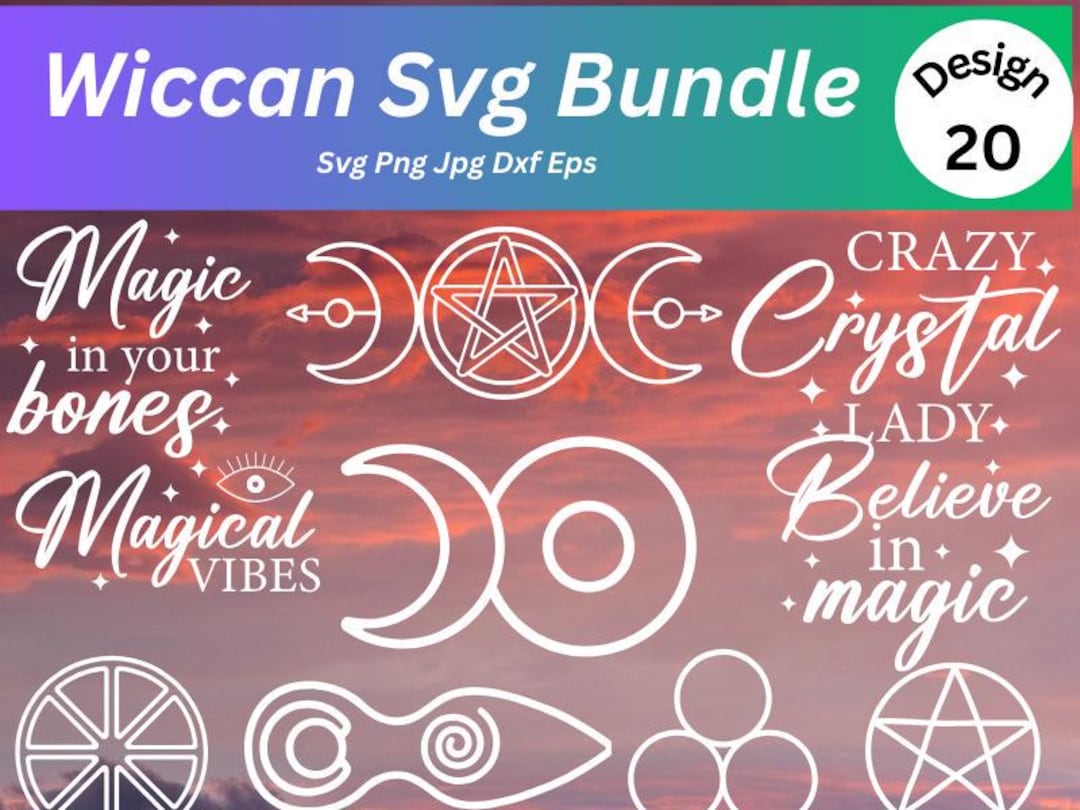 Triple Moon Goddess SVG, Wiccan Svg Bundle, Pagan Svg, Wicca Png ...