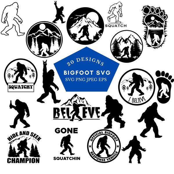 Sasquatch Camping Svg - Etsy