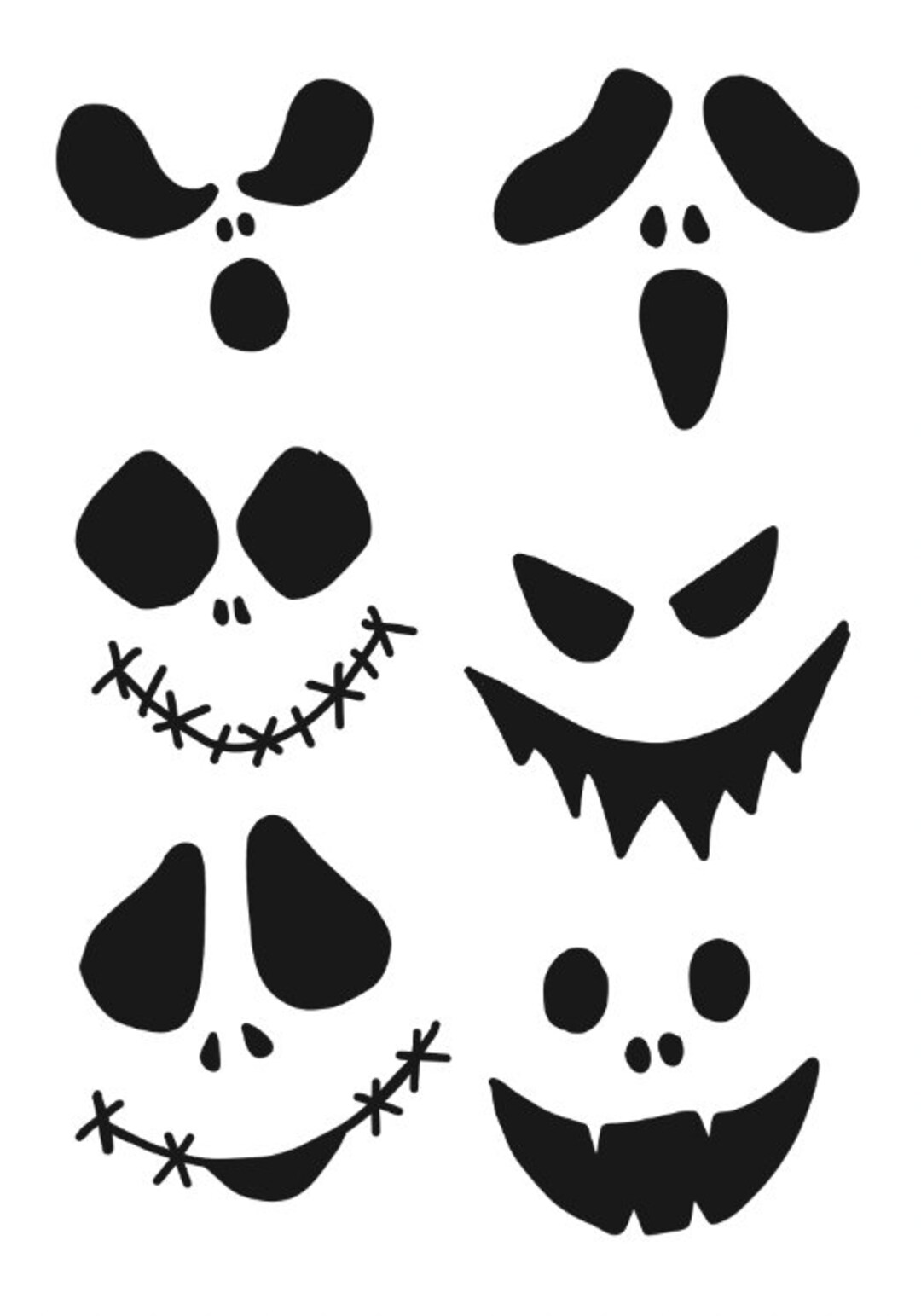 Halloween Ghosts, Svg Png, Halloween Cricut Ghost Faces, Plotter - Etsy UK