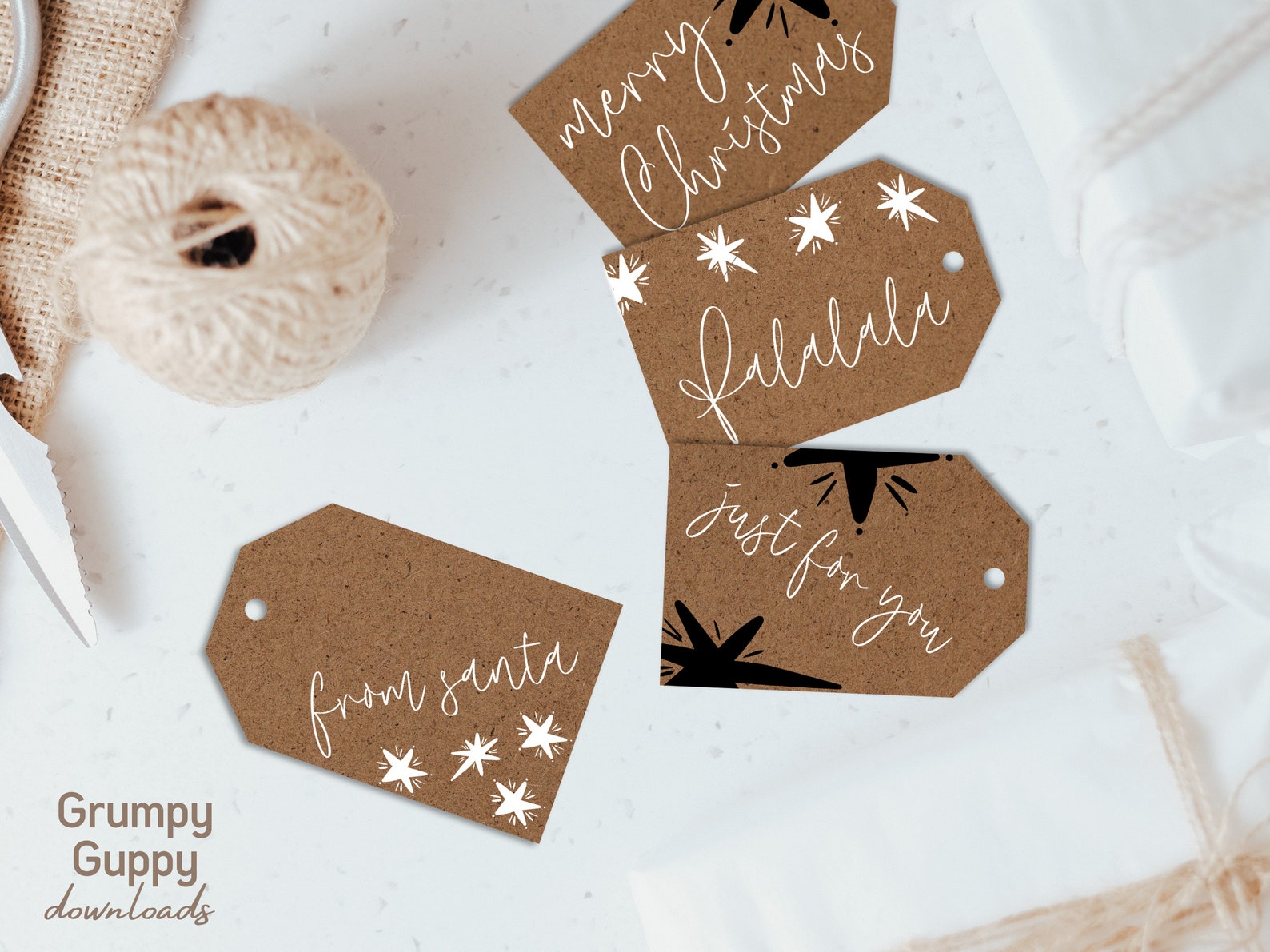 Printables Christmas Gift Tags, to From Christmas Label, Nativity Gift ...