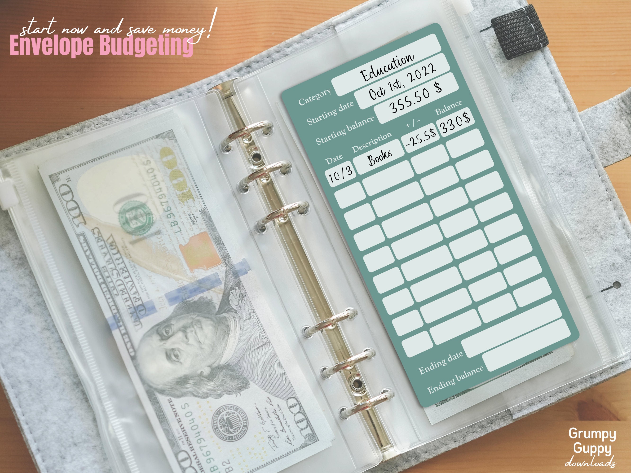 Budget Envelope Inserts, Cash Envelope Inserts, A6 Cash Envelopes ...