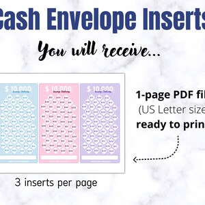 10k Savings Challenge Envelope, 52 Week Challenge Cash Envelope, 10k ...