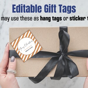 Editable Gift Tags Template, Printables Christmas Gift Tags, Blank Tags ...
