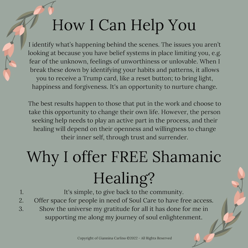 FREE in Depth Shamanic Healing, Detailed Online Session to Heal Body ...