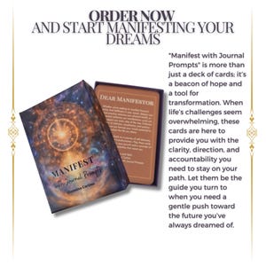 Manifestation Journal Card Deck, Law of Attraction, Wellness Spiritual ...