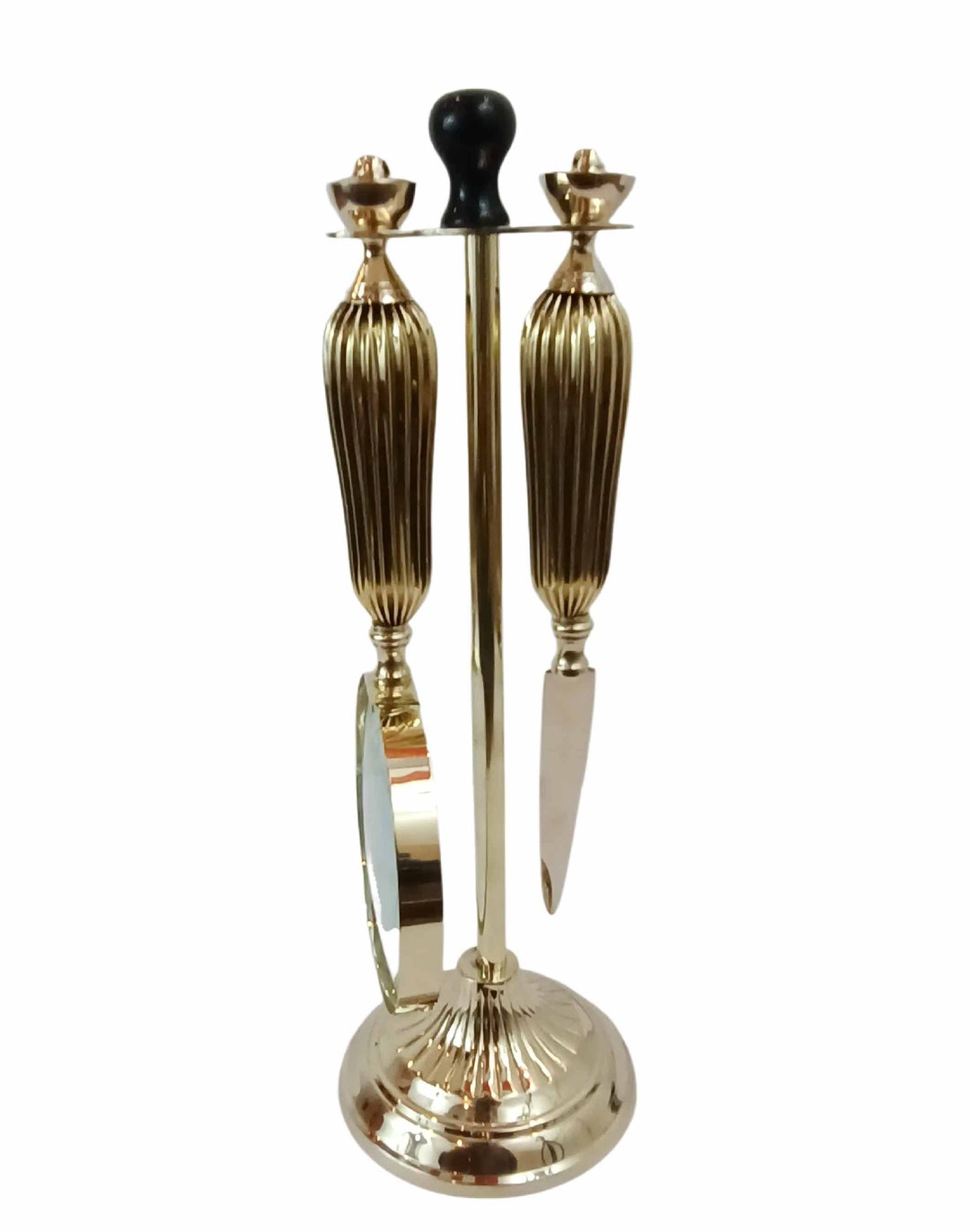 2 in 1 Desktop Tool, Brass Hand Magnifier & Paper Cutter in One With ...