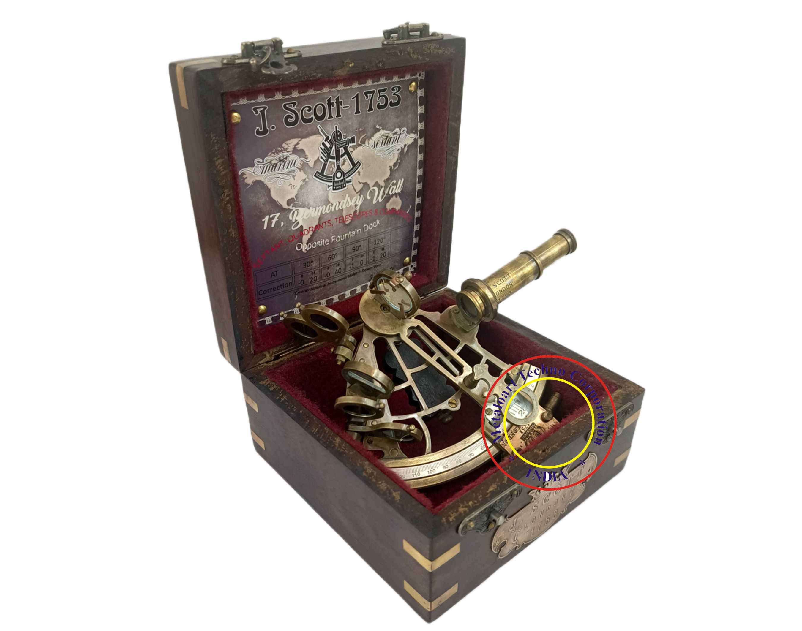 Rare Find, Vintage Antique Base Model Marine Brass Sextant 4in With ...