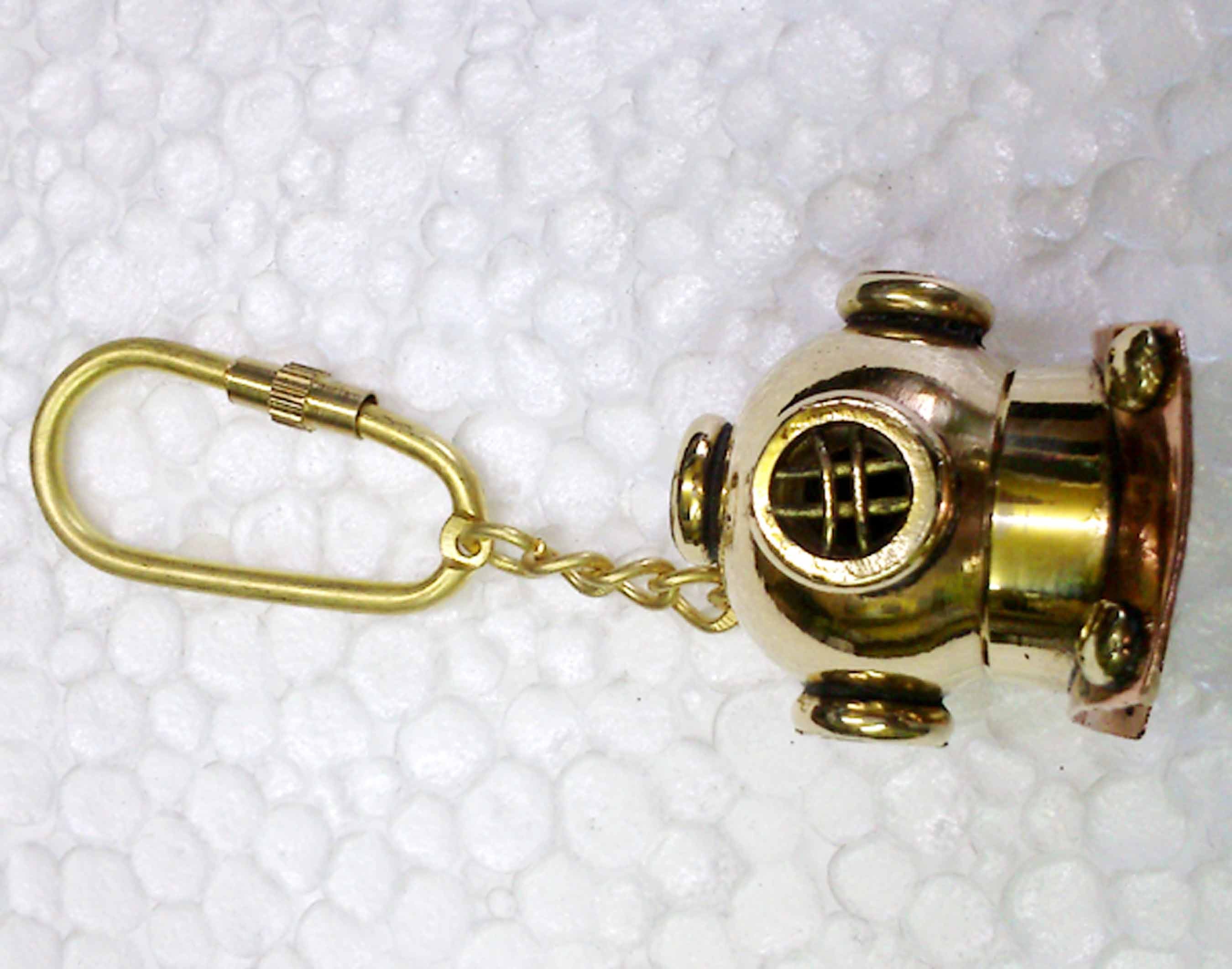 Vintage, Modern Upgraded Diver Helmet Keychain 1pc, Brasscopper, Shiny ...