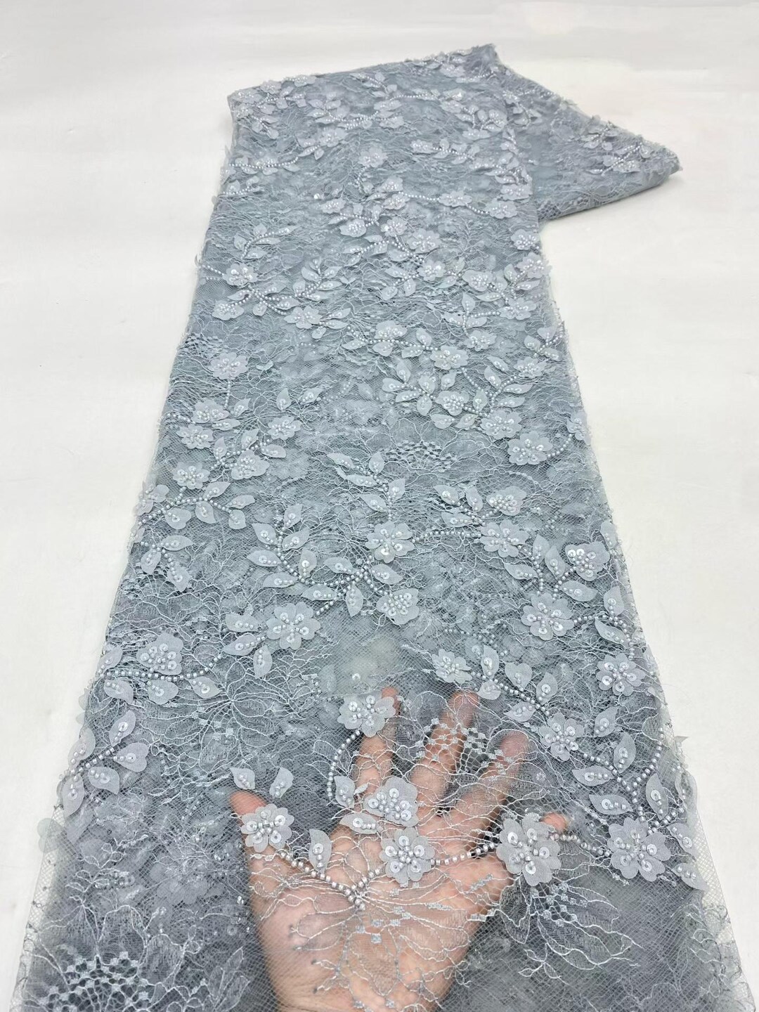 Flower Lace Fabric,leaf Lace Fabric,vintage Chantilly Lace Fabric ...