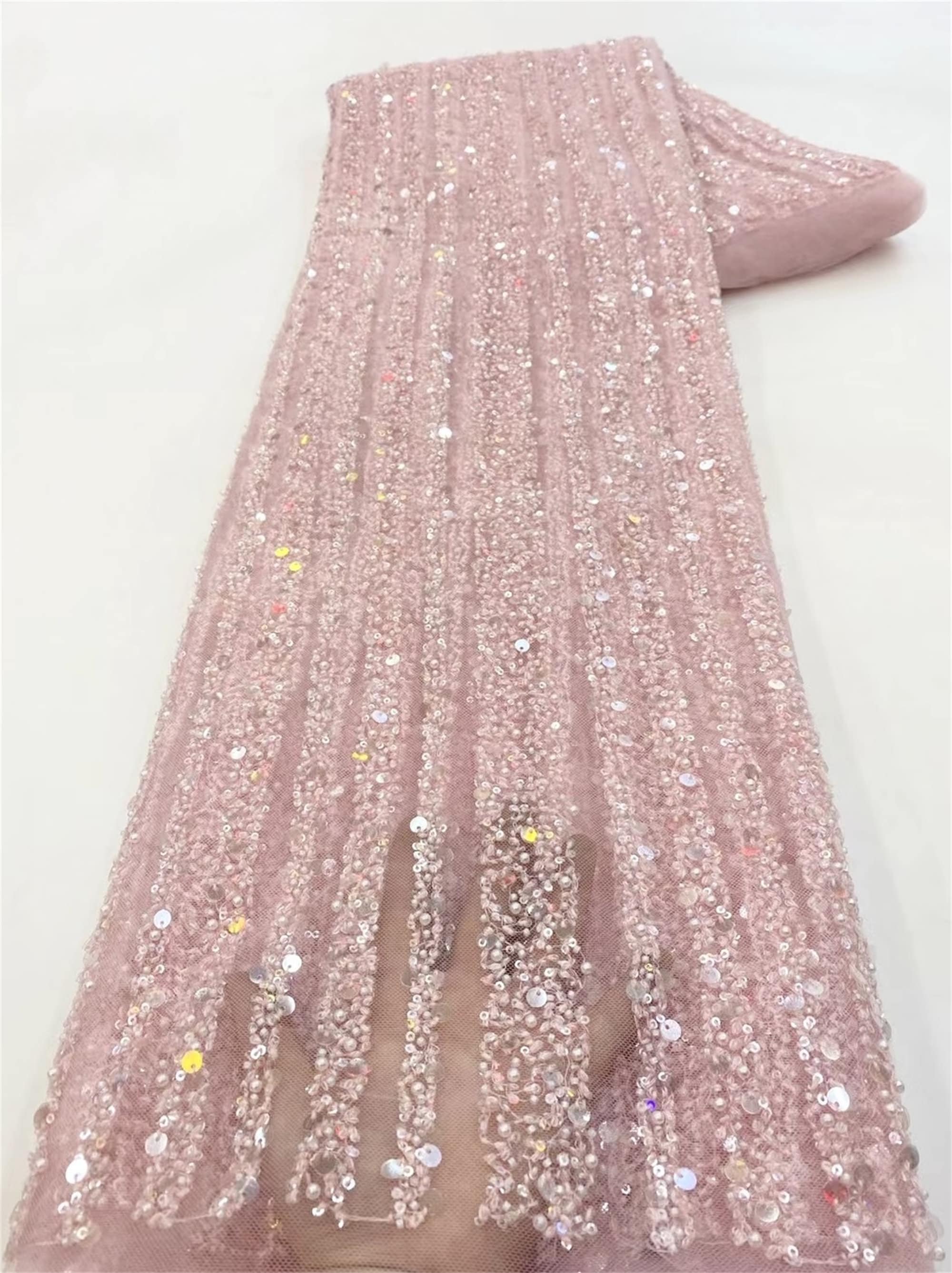 1 Yard Sequined Lines Tulle Fabric,gorgeous Beaded Lace Fabric,for Tutu ...