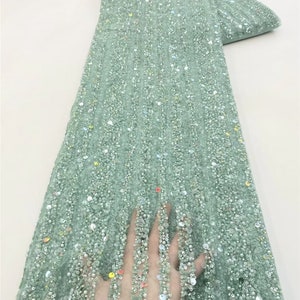 1 Yard Sequined Lines Tulle Fabric,gorgeous Beaded Lace Fabric,for Tutu ...