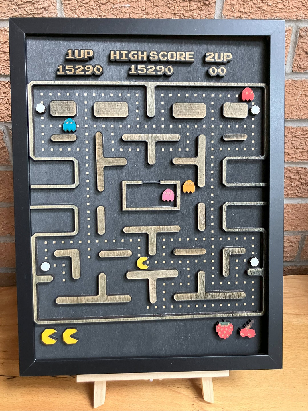 Pacman 3D Wooden Art Picture - Etsy