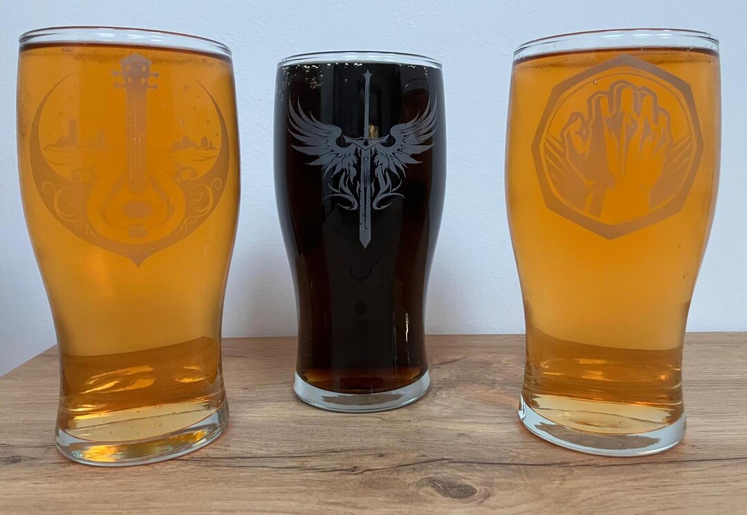 Engraved Dnd Character - Pint Glasses Choose From 12 Designs - Etsy