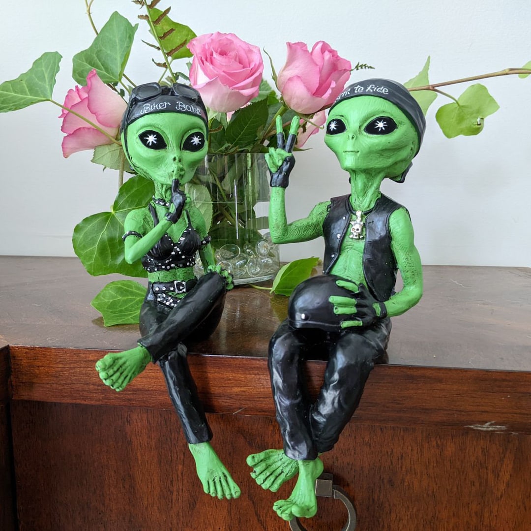 Alien Invasion Biker Babe and Biker Dude Ledge Loungers “peace & Quiet ...