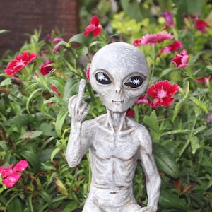 Rude Alien Statue “flipping the Bird” 10″ H Shelf Sitter ...