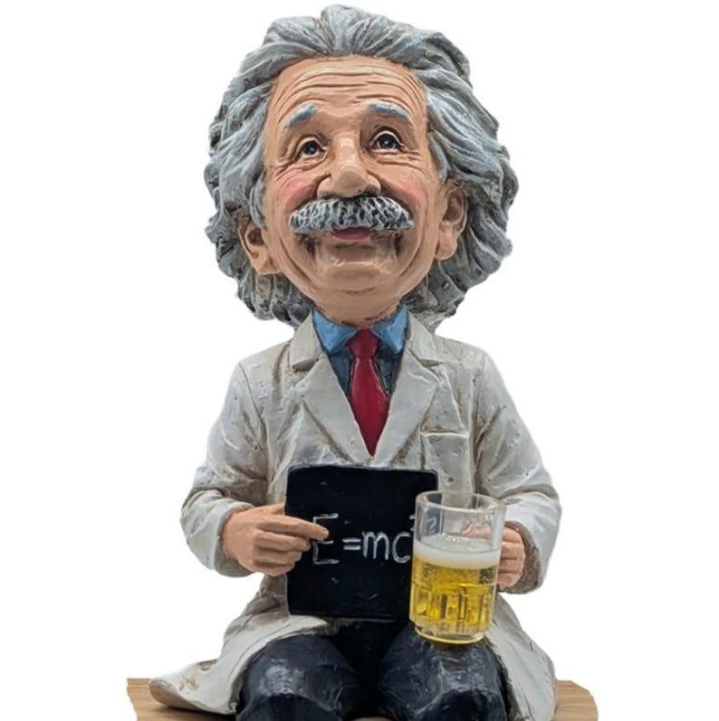 Party Albert Einstein Beer Drinking Shelf Sitter Statue 11 Inch H - Etsy