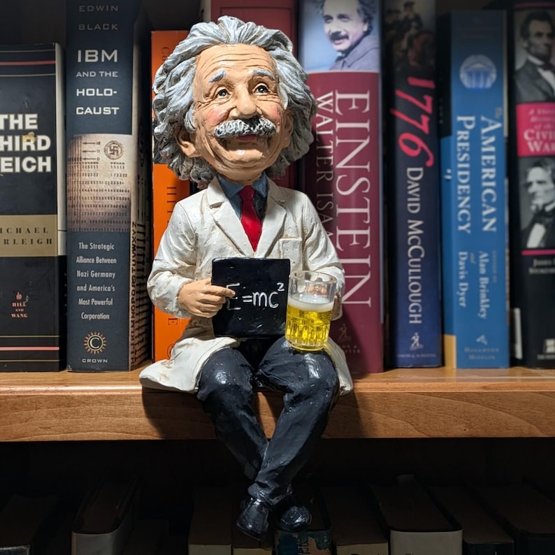 Party Albert Einstein Beer Drinking Shelf Sitter Statue 11 Inch H - Etsy
