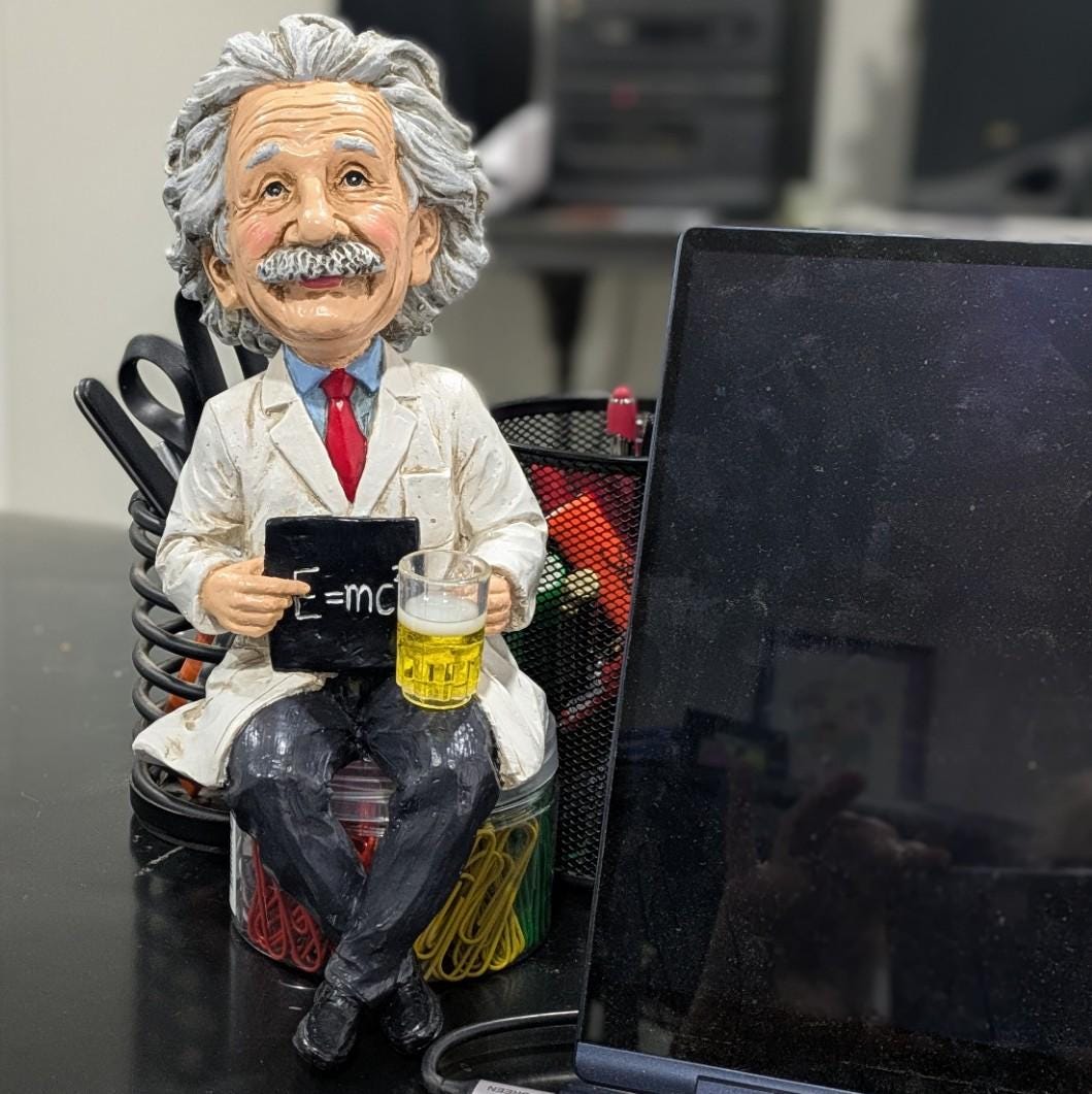 Party Albert Einstein Beer Drinking Shelf Sitter Statue 11 Inch H - Etsy
