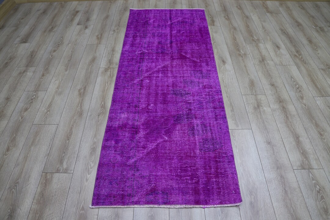 Turkish Runner,3x7ft Rug,purple Runner Rug,handmade Rug,lavender Decor ...