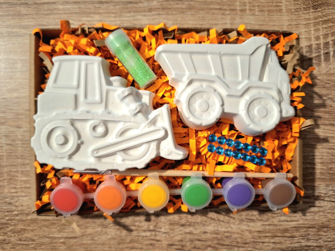 Construction Vehicle Digger Craft Paint Kit-party Favours-kids Craft ...