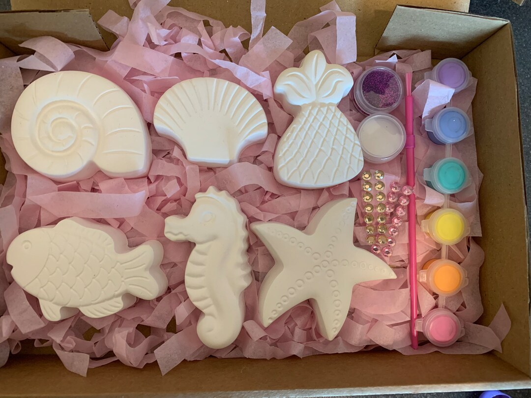 Sea Creatures Craft Kit-gift Set Party Favours-paint Set-kids Craft ...
