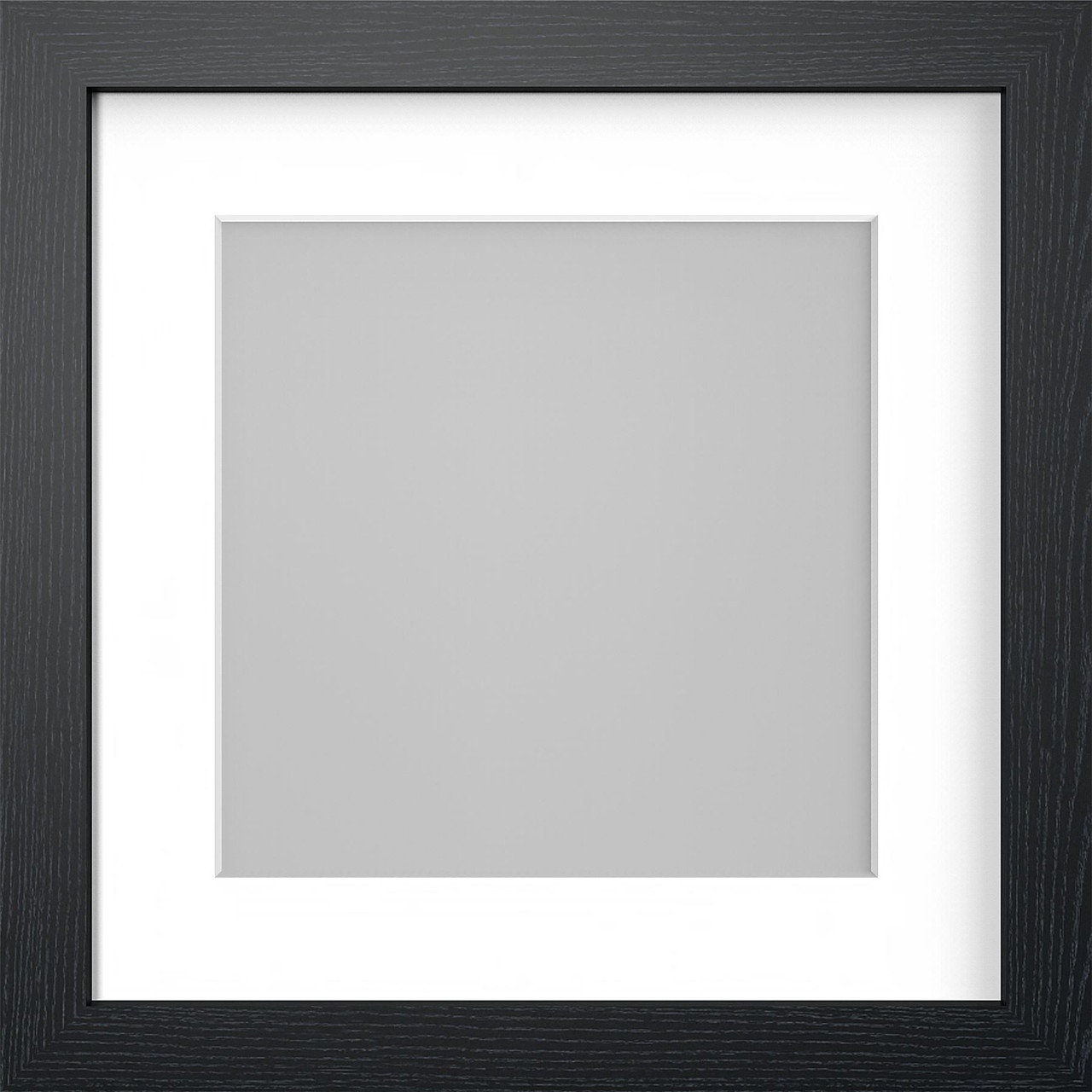 Square Photo Picture Frame With White Mounts Wood Effect Black - Etsy UK