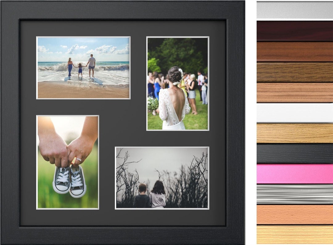 Modern Black Multi Photo Frame: 4-picture Collage (6x4) - Etsy UK