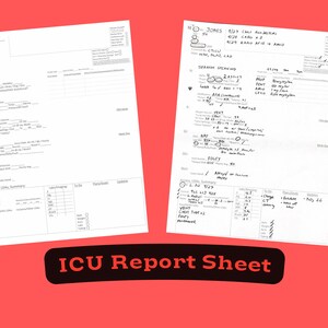 Comprehensive ICU Report Sheet - Etsy