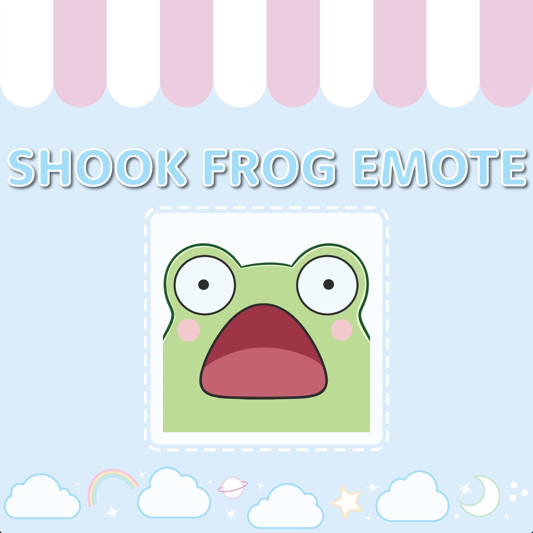 Cute Shook / Shocked Frog Emote for Twitch Youtube Discord - Etsy UK
