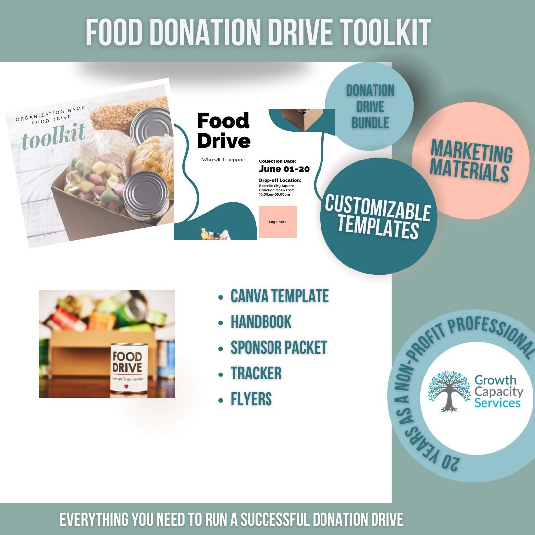 Food Donation Drive Bundle - Etsy