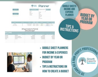 Non Profit Donor Budget| Annual Template| Budget Categories| Excel ...