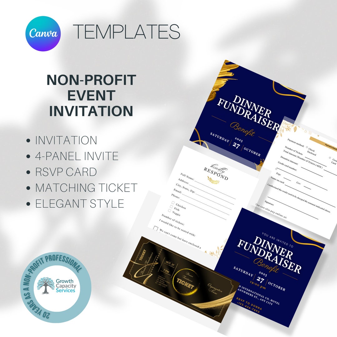 Invitation Non-profit Fundraising Events - Etsy