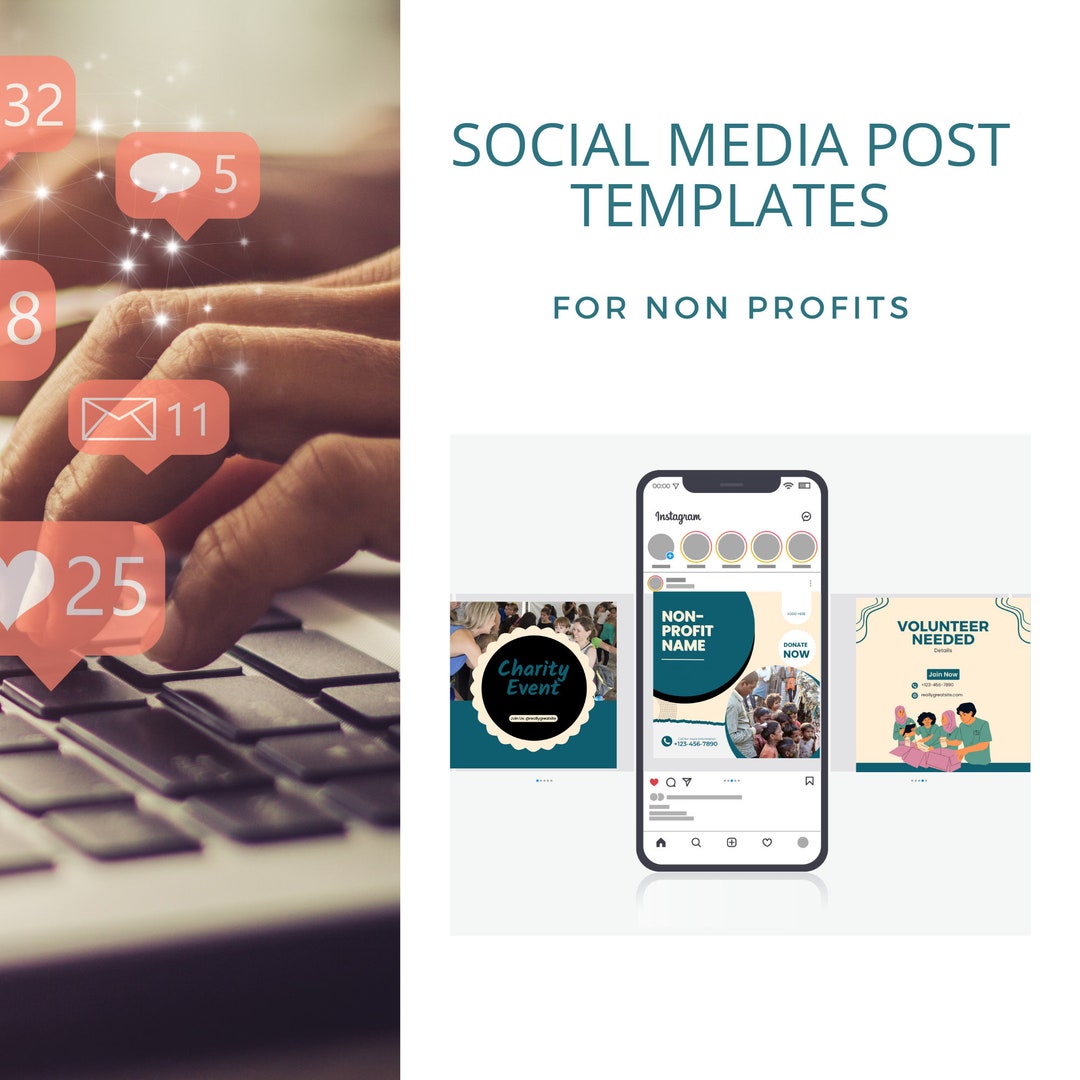 Non-profit Social Media Instagram Posts Templates - Etsy
