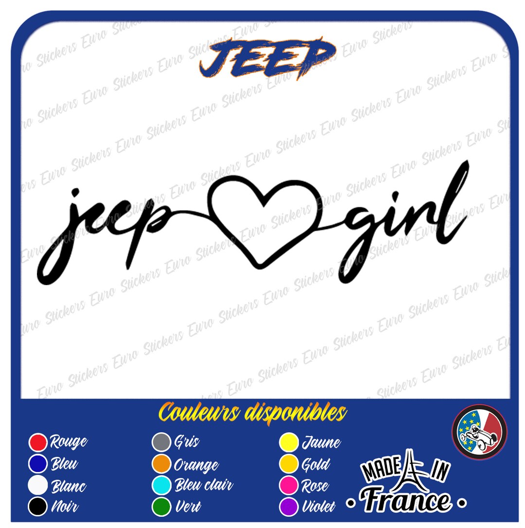 Sticker Stickers Jeep Girl Heart Car Renegade Wrangler Compass Etsy