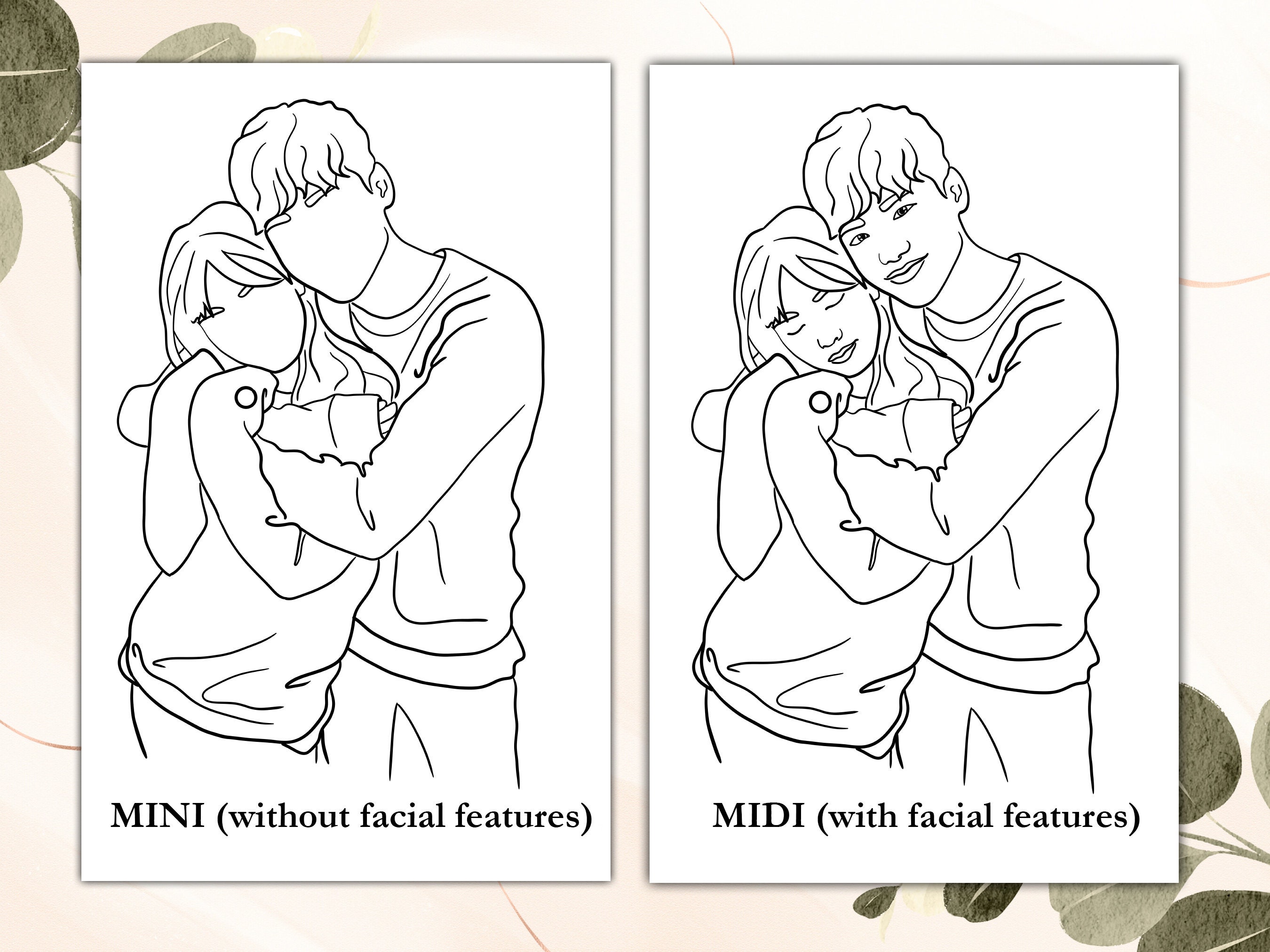 Personalized Drawing Custom One Line Drawing One Line - Etsy